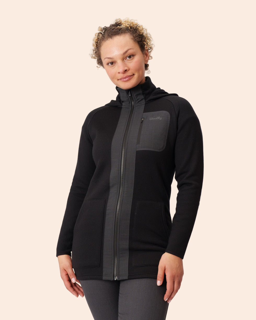 Merino Fleece Long Zip Hoodie – Woolly Clothing Co