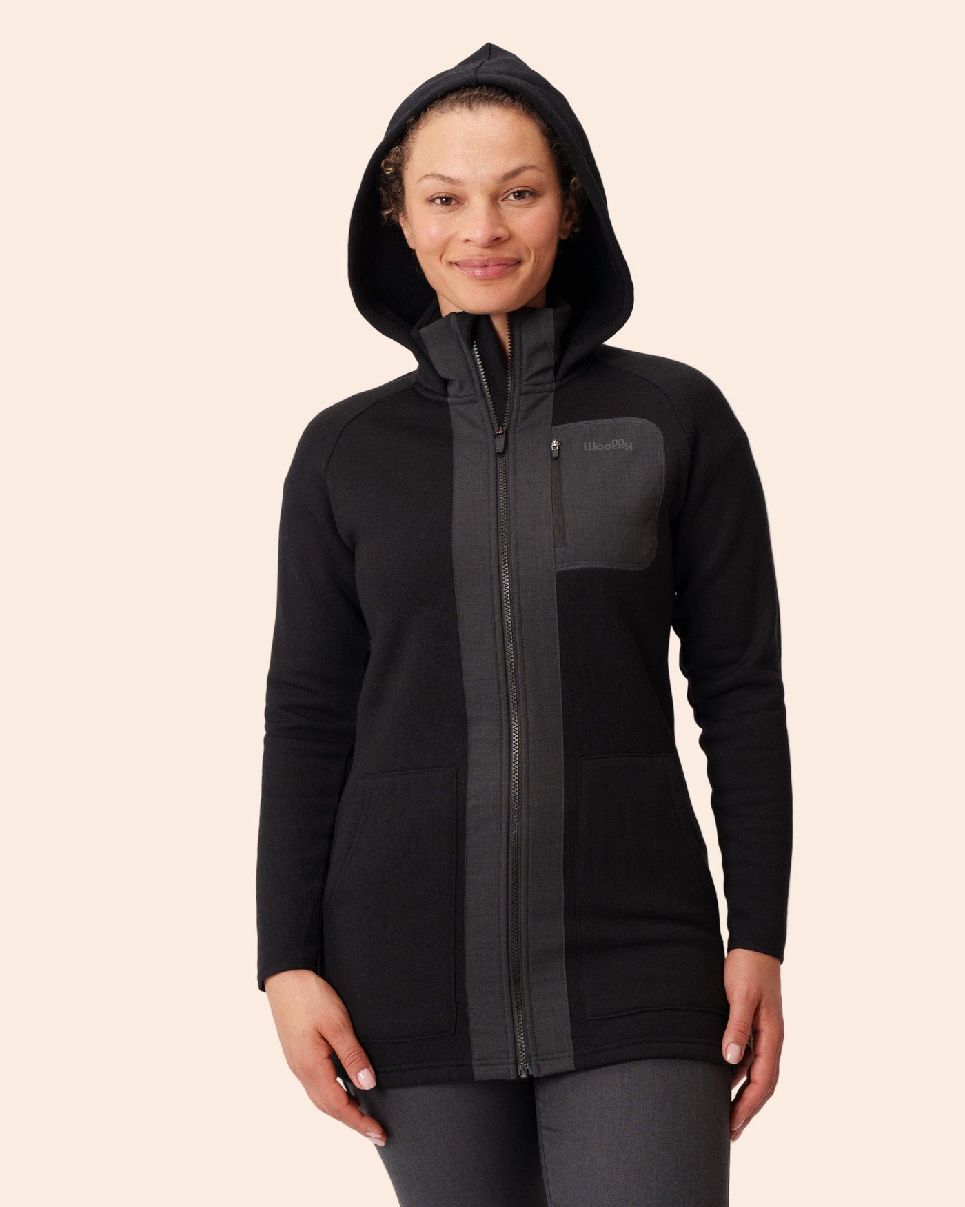 Merino Fleece Long Zip Hoodie – Woolly Clothing Co