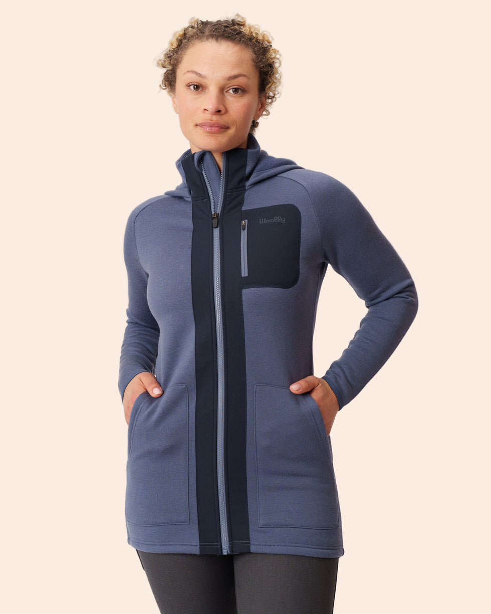 Merino Fleece Long Zip Hoodie Closeout – Woolly Clothing Co