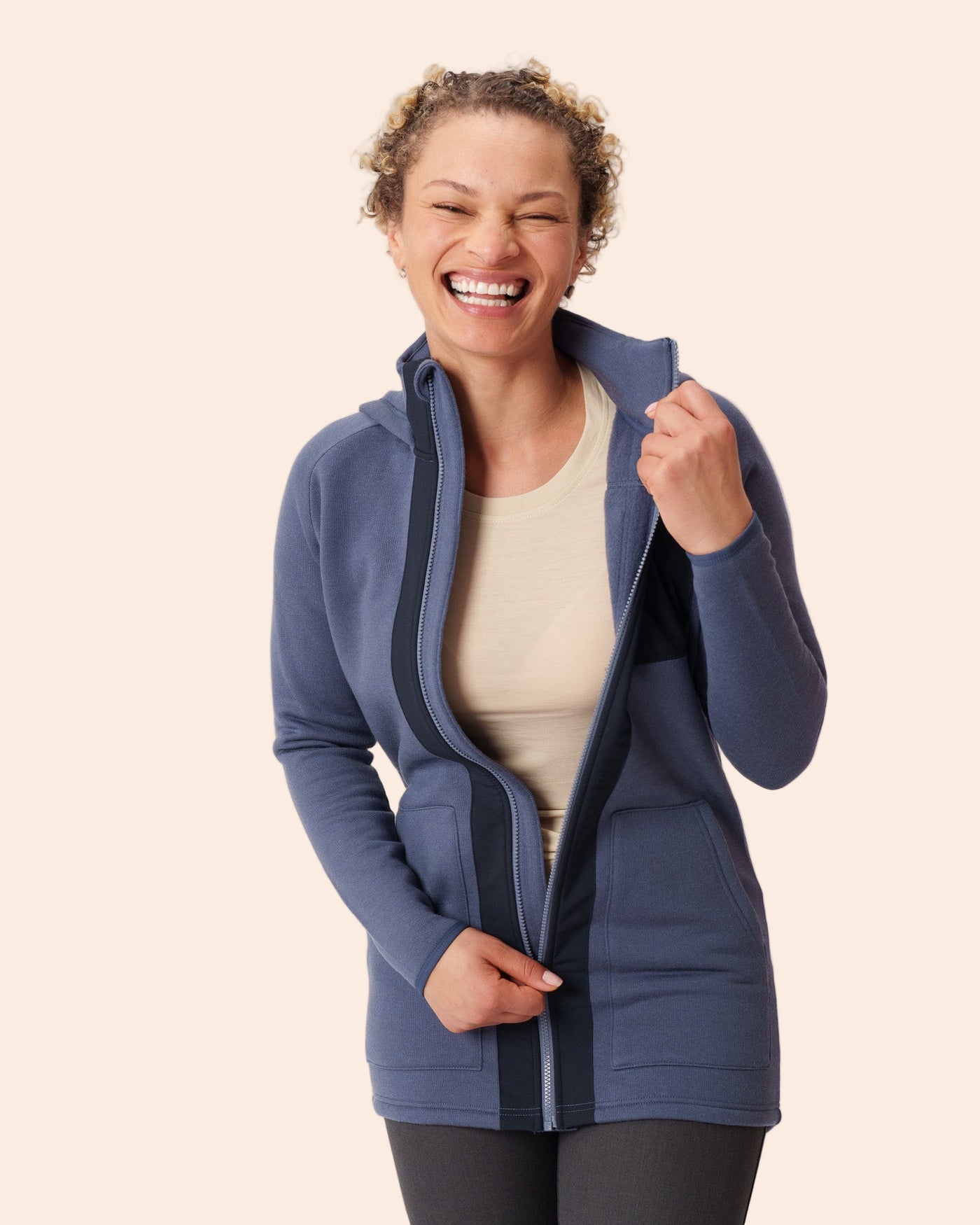 Merino Fleece Long Zip Hoodie – Woolly Clothing Co