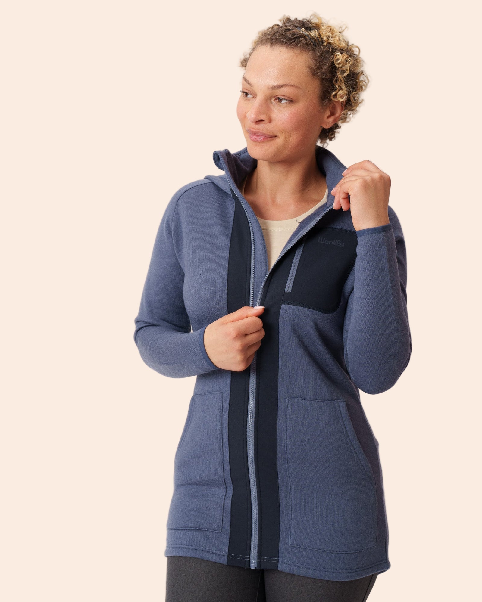Merino Fleece Long Zip Hoodie – Woolly Clothing Co